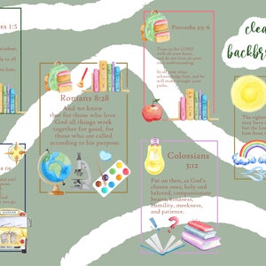 6 Bible Verses for Back to School Clip Art Bundle - Etsy