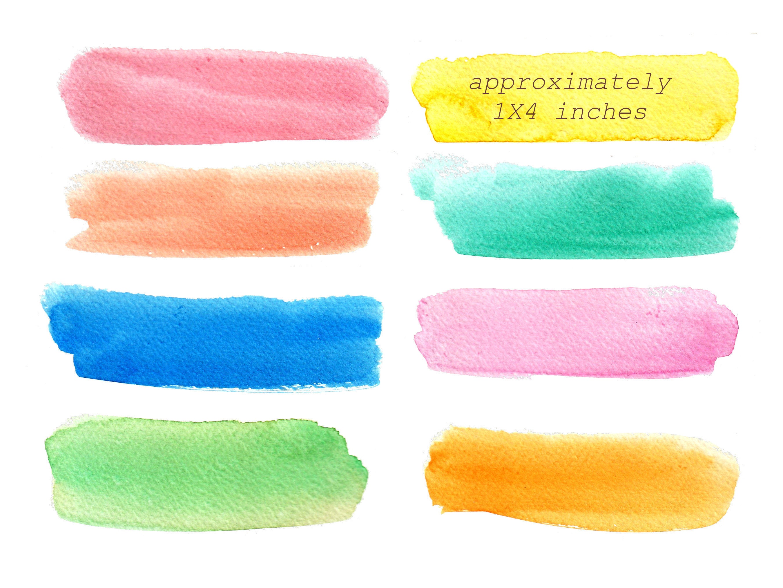 Watercolor Headers in PNG Clipart, Printable, Instant Download for ...