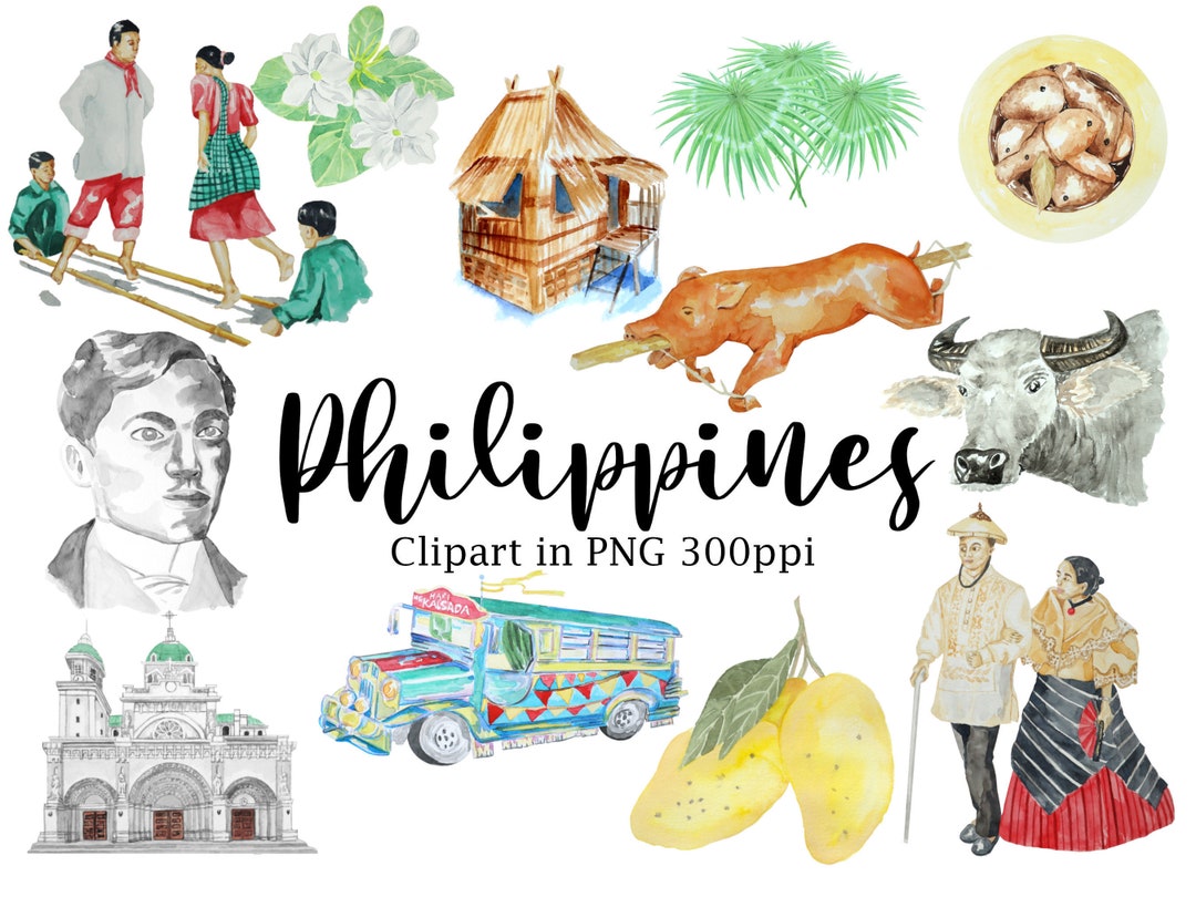 12 Philippines Filipino Clip Art Bundle in PNG Format - Etsy UK