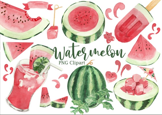 Watermelon Summer Clip Art Bundle in PNG Format - Etsy
