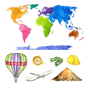 Geography Clip Art Bundle in PNG Format - Etsy