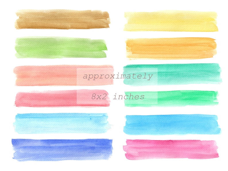 Watercolor Headers in PNG Clipart, Printable, Instant Download for ...