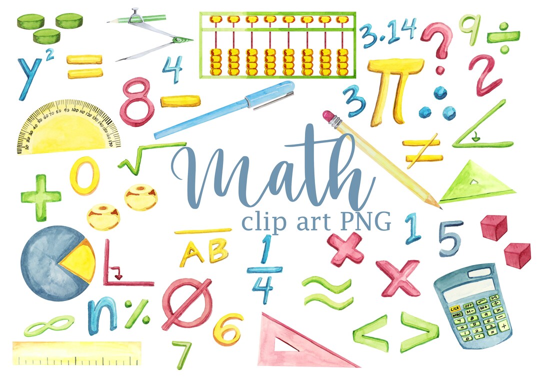Math Clip Art Bundle in PNG Format - Etsy