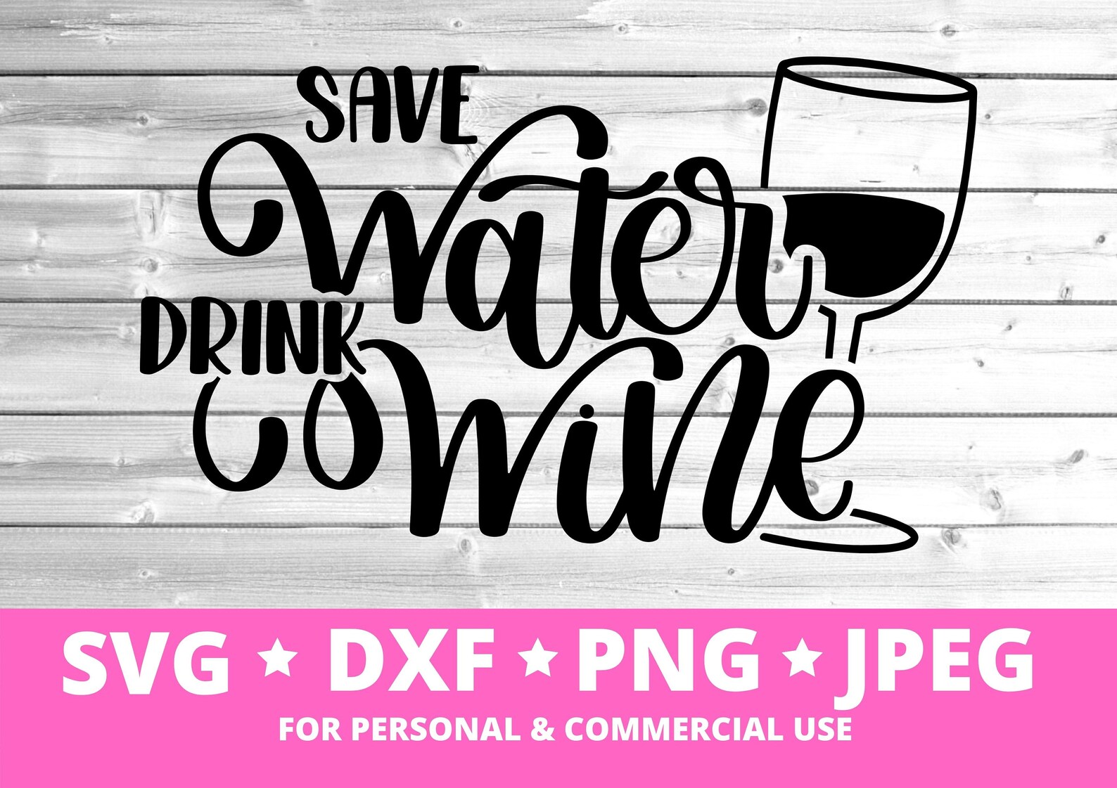 Save Water Drink Wine SVG Commercial Use Wine SVG Funny - Etsy