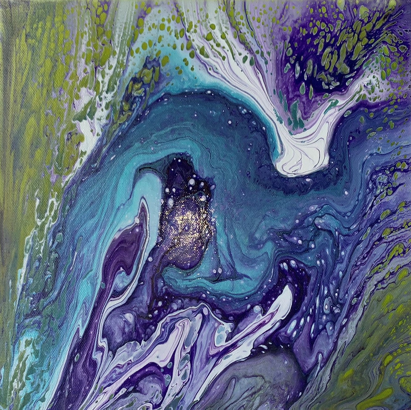 Beautiful Original Hand Painted Acrylic Painting, 12 Inch X 12 Inch ...