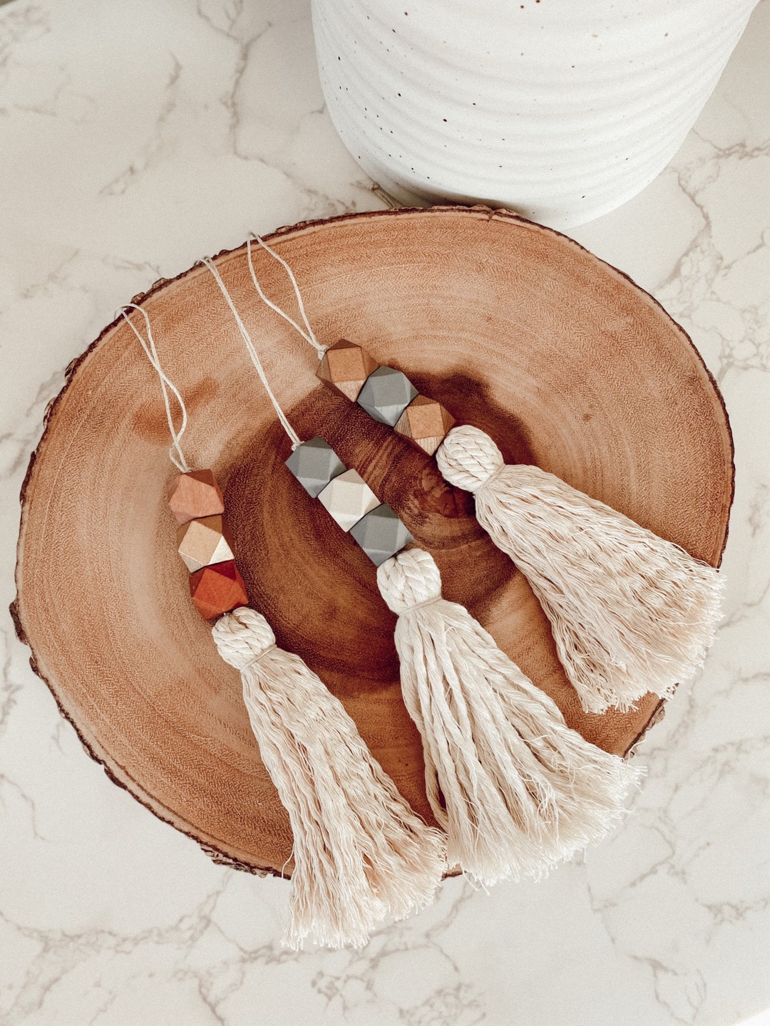 Macrame Car Charm, Car Diffuser - Etsy