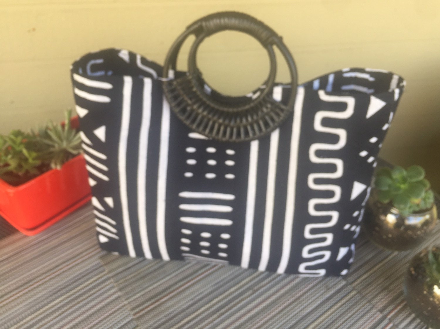 Handmade Mud Cloth Tote - Etsy