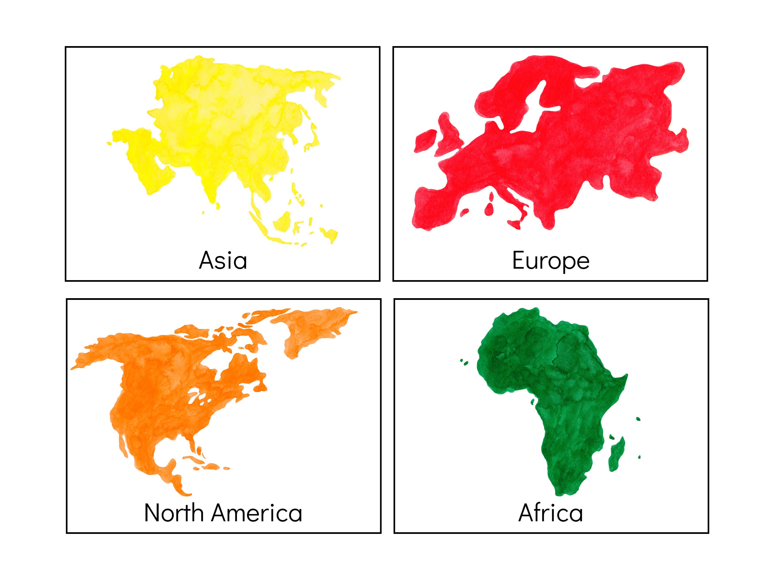 WORLD, Around the World, Montessori Three Part Cards, Safari Ltd TOOBS ...