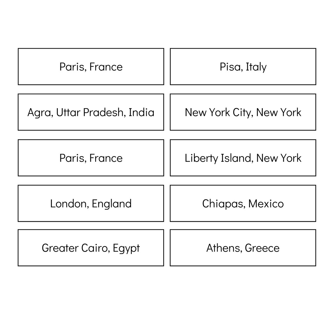 WORLD, Around the World, Montessori Three Part Cards, Safari Ltd TOOBS ...