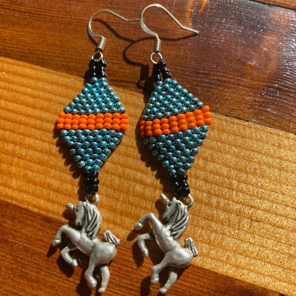 Broncos Earrings - Etsy