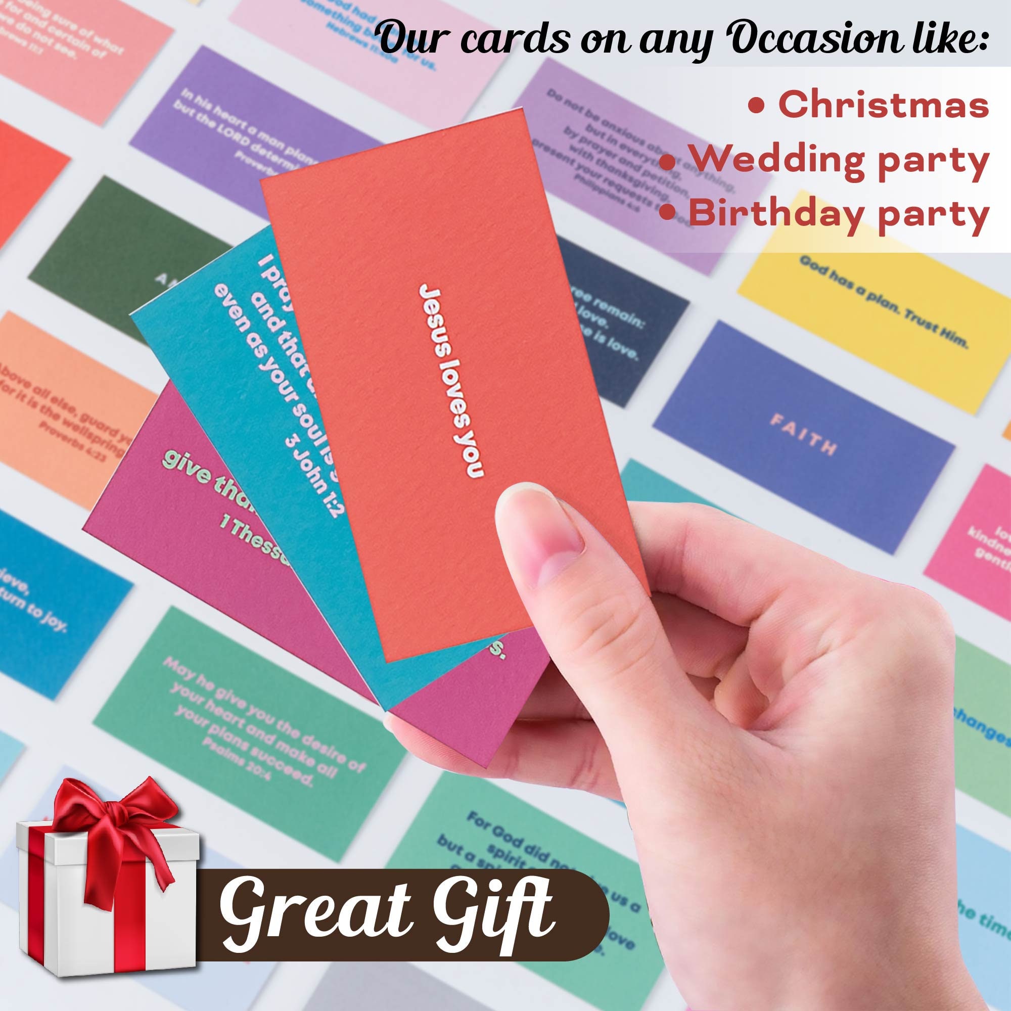 Christian Prayer Cards With Inspirational Religious Scripture Verses ...