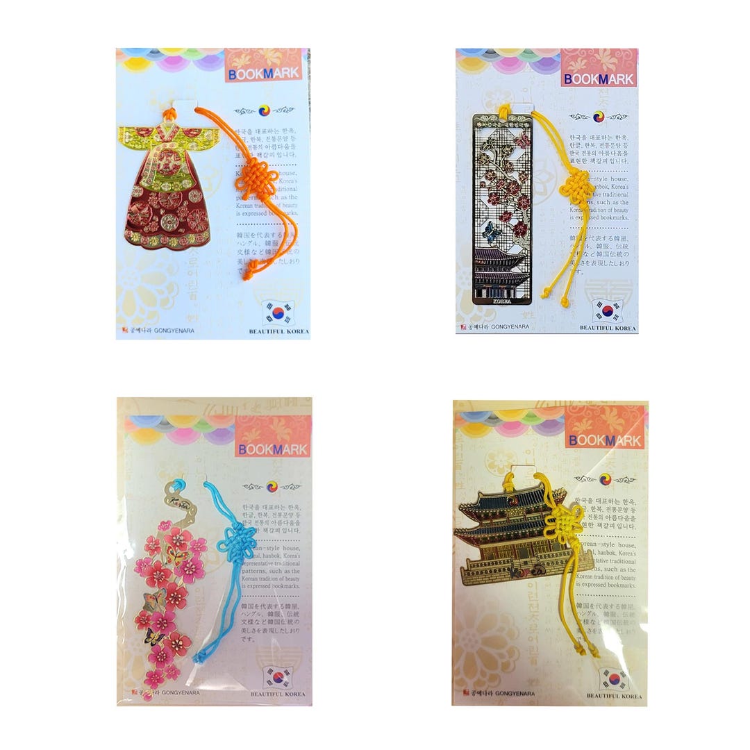 Korean Traditional Design Golden Color Bookmarks .small & Pretty ...