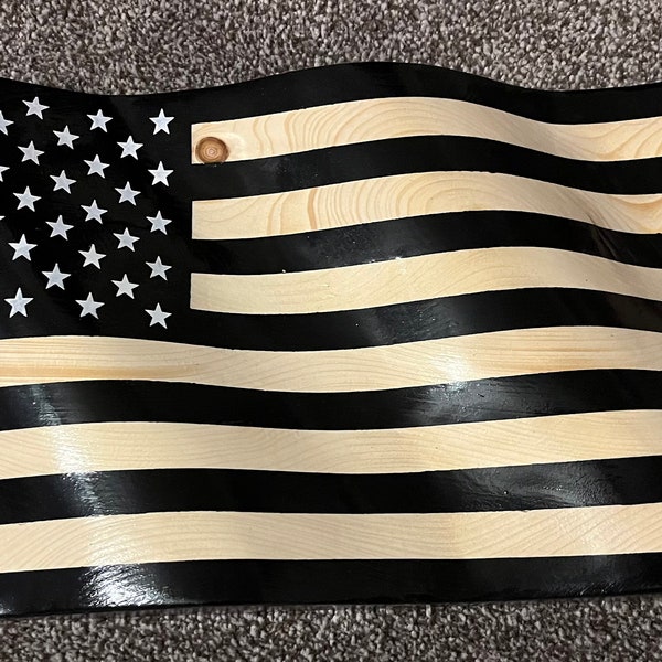 Wavy Wood Flag - Etsy