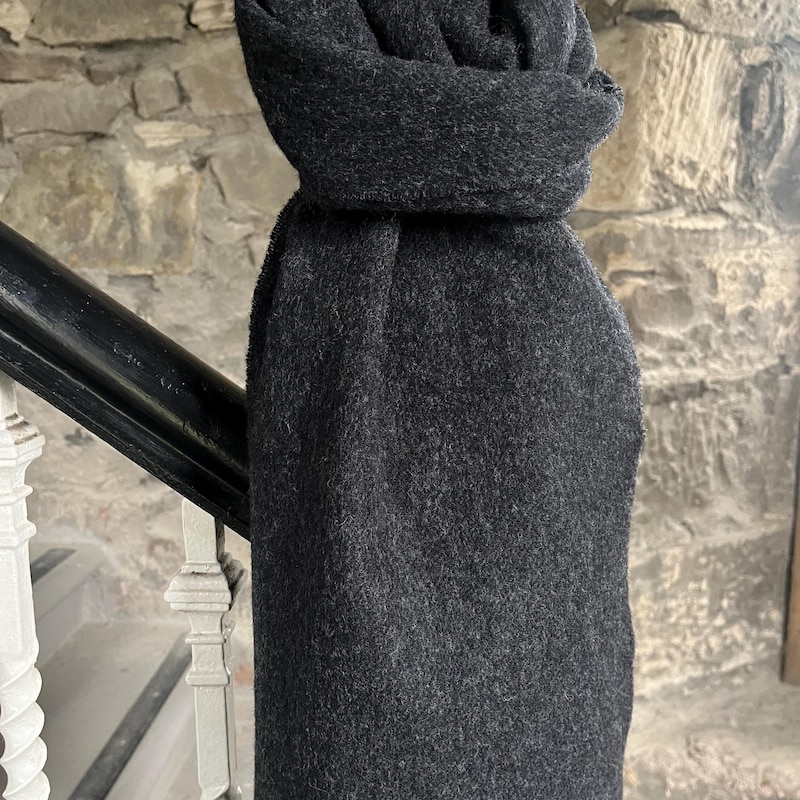 Dark Red Lambswool Scarf - Etsy UK