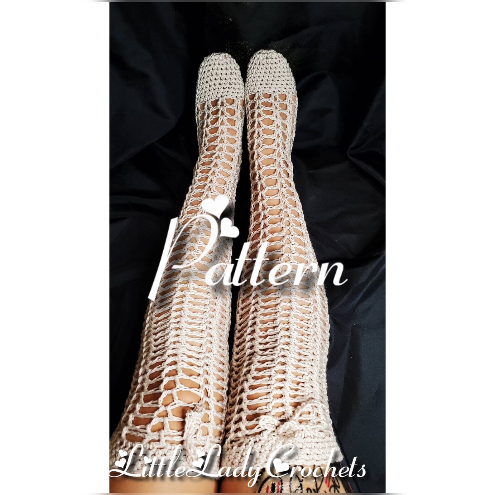 PATTERN Thigh High Crochet Socks - Etsy