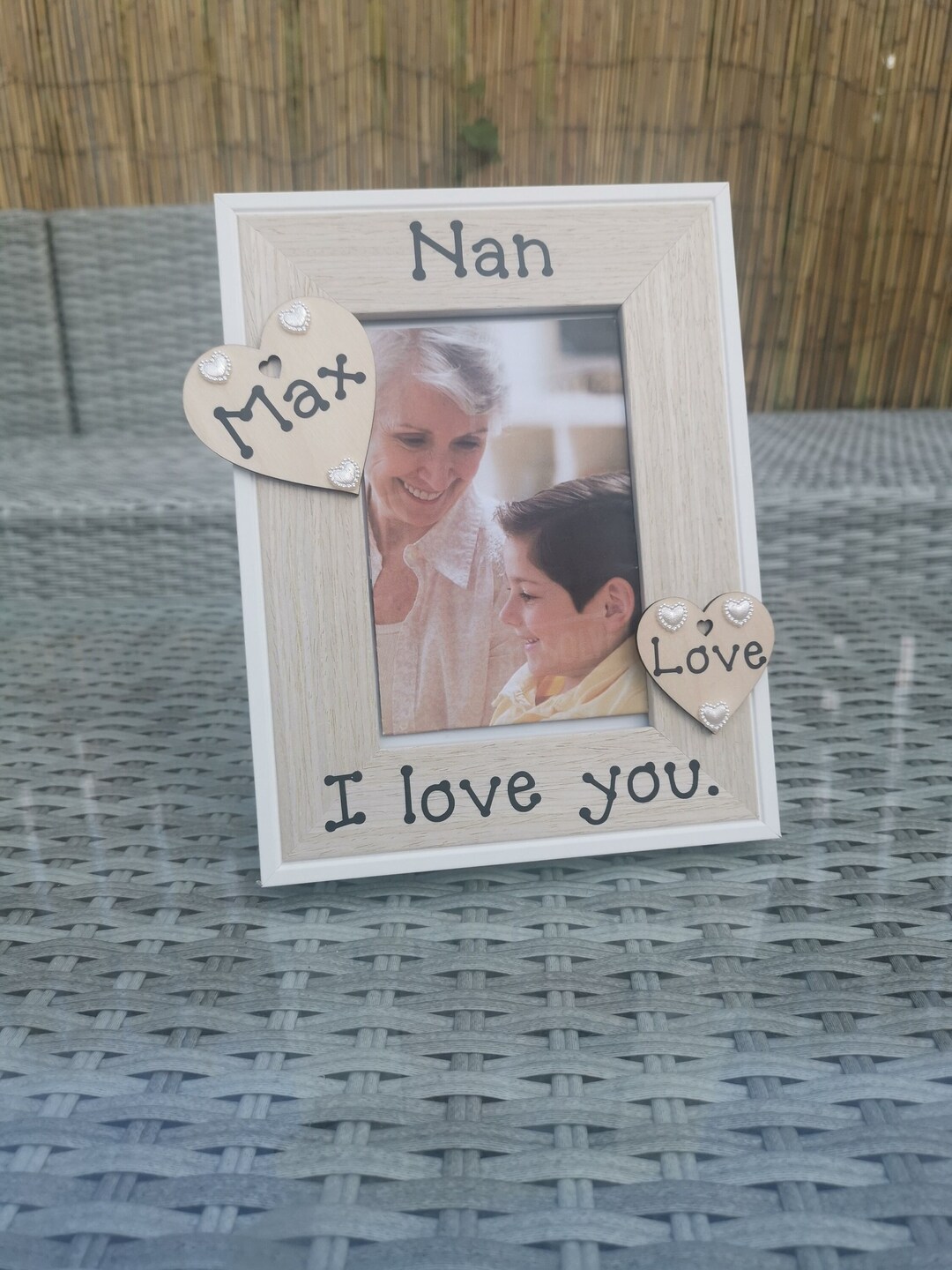 Personalised Nan Photo Frame / Picture Frame. Grandad, Grandma, Gran ...