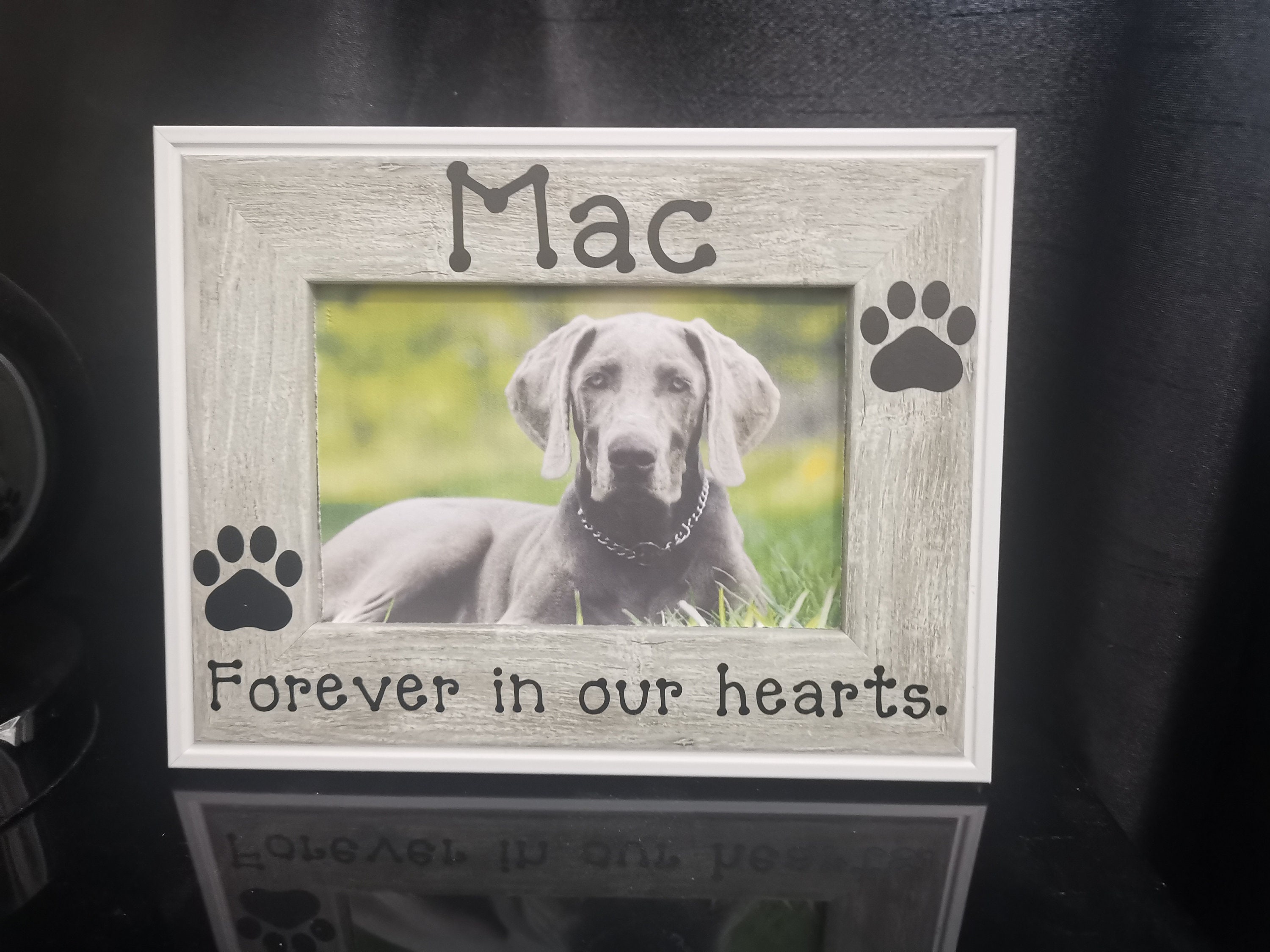 Personalised Pet Memorial Photo / Picture Frame In Grey. In | Etsy