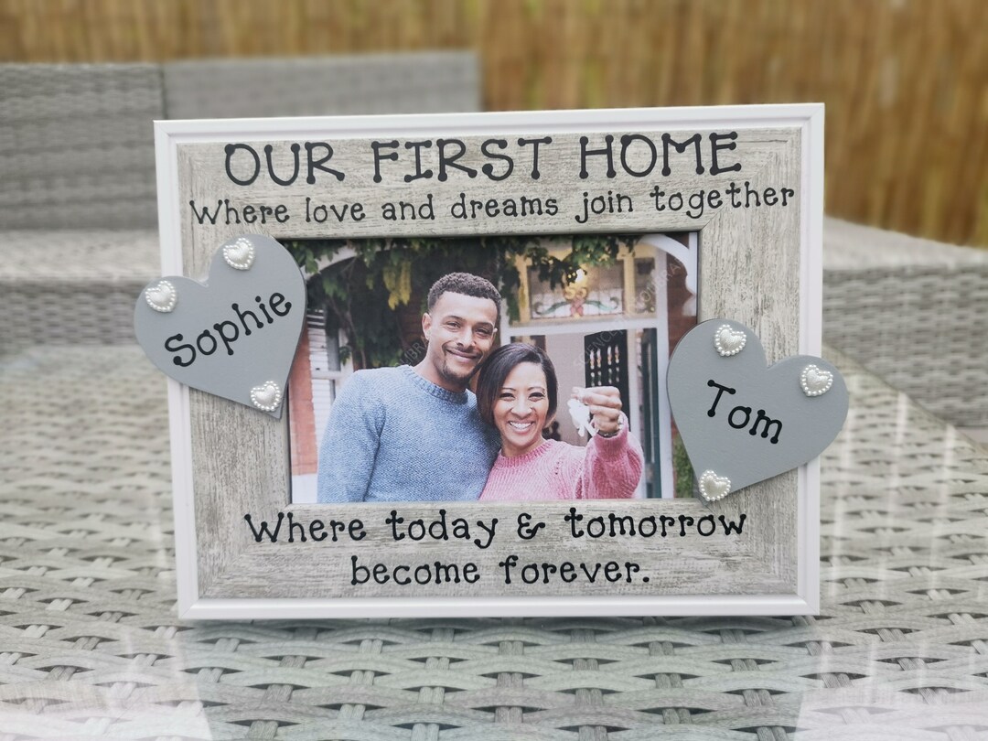 Personalised First Home Photo Frame / Picture Frame. New Home, Moving ...