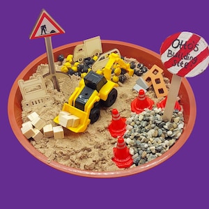 Construction Sensory Kit: Digger Pretend Play, Building Toys Birthday ...