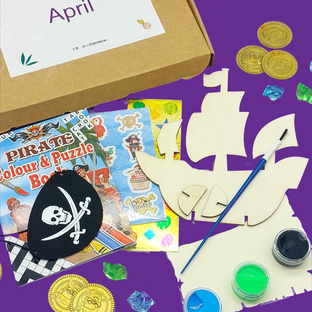 Kids Pirate Craft Kit, Letter Box Birthday Gift or an Eco Friendly ...
