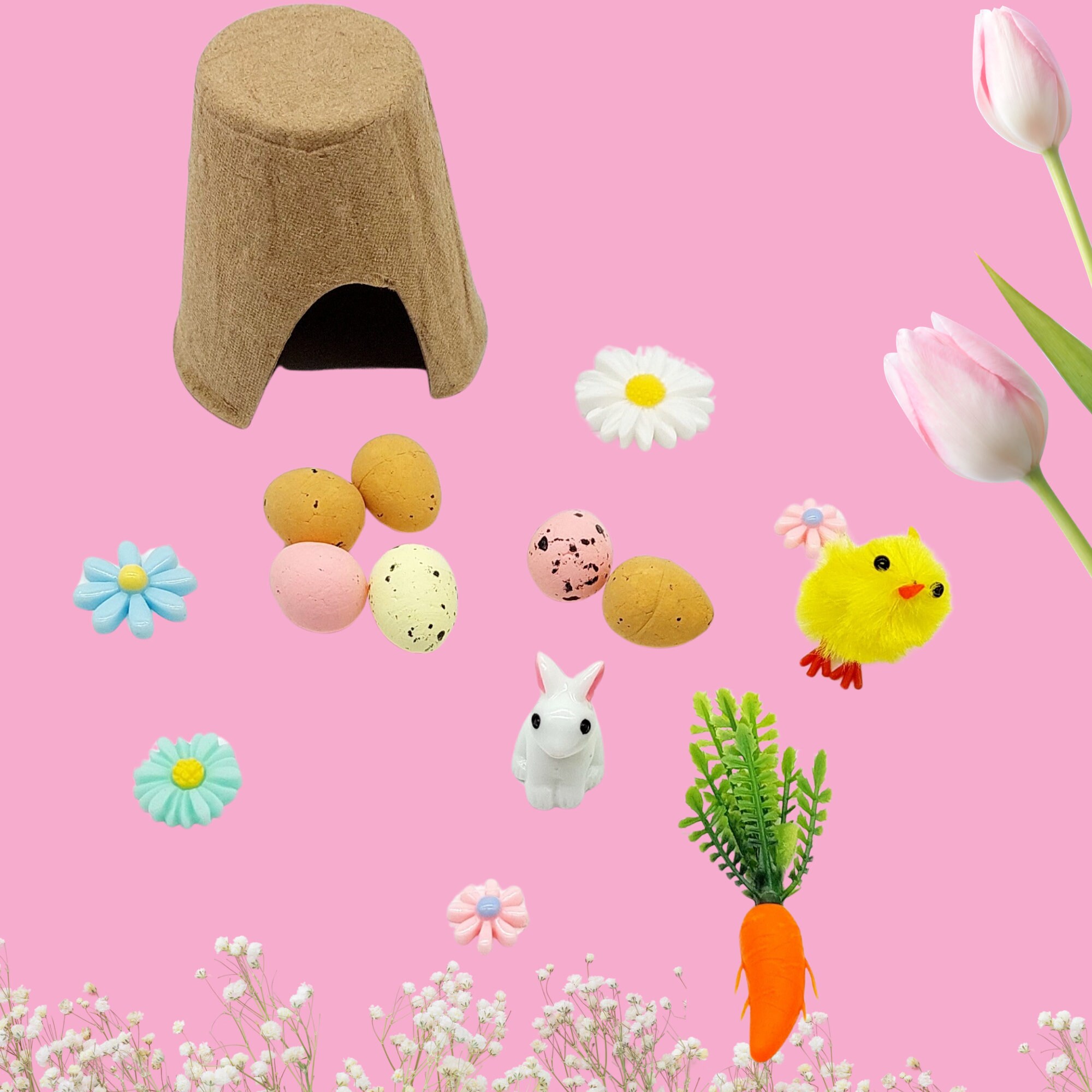 Easter Bunny Garden Kit: Spring Sensory Bin With Wooden Embellishments ...