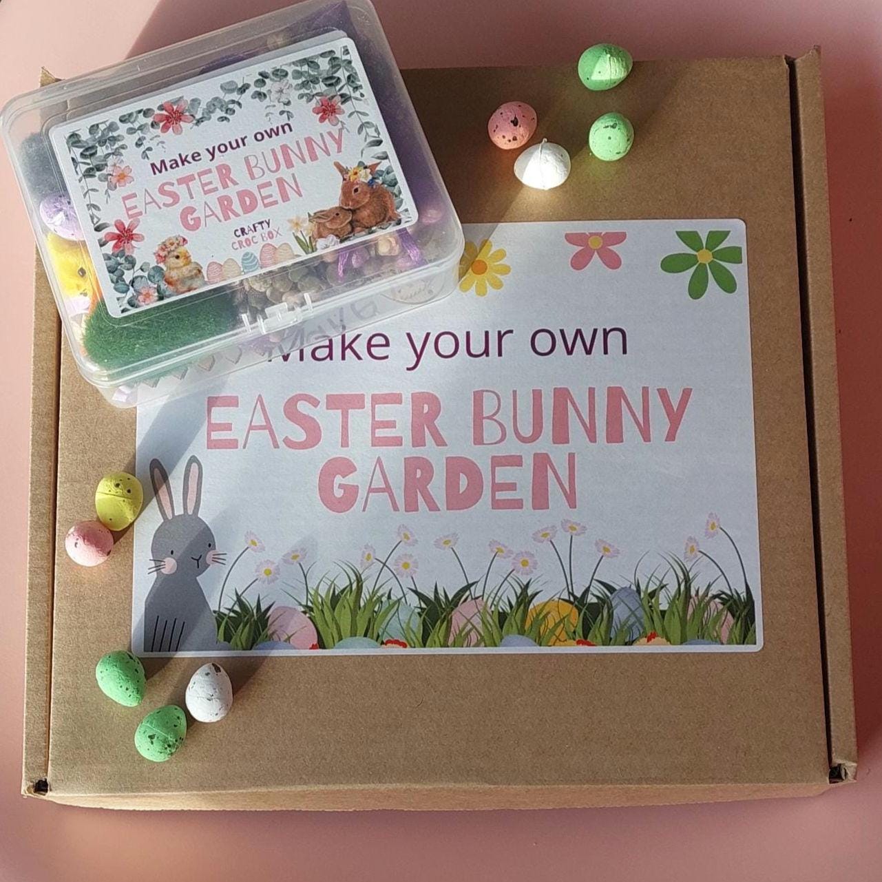 Easter Bunny Garden Kit: Spring Sensory Bin With Wooden Embellishments ...