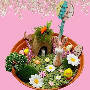 Make Your Own Easter Bunny Garden Kit,spring Sensory Kit With Wooden ...