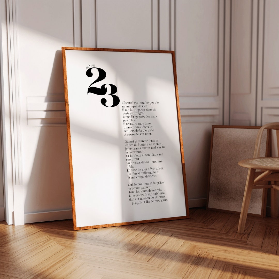 Psalm 23, Christian Poster, Printable Christian Decoration, Biblical ...