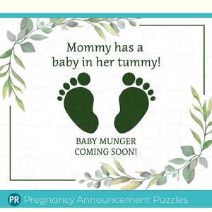 Pregnancy Announcement Jigsaw Puzzle With Custom Message, Nature Theme ...