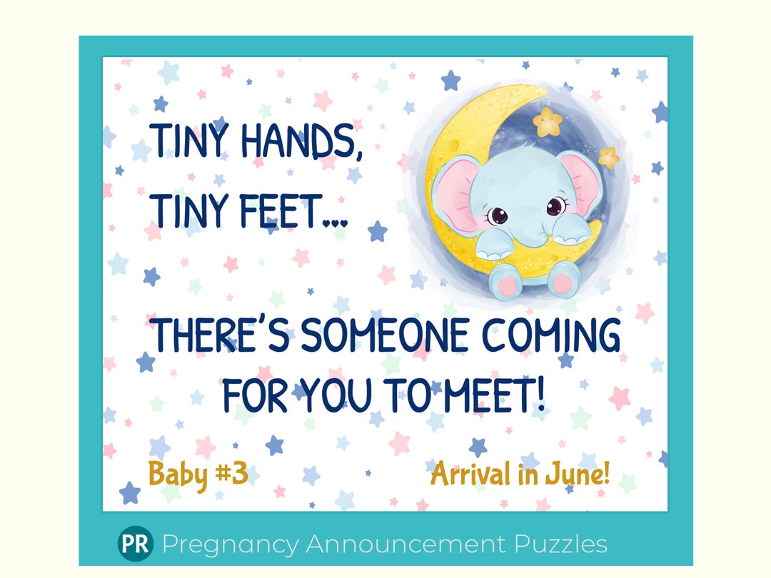 Pregnancy Announcement With Personalized Message Jigsaw Puzzle Reveal ...