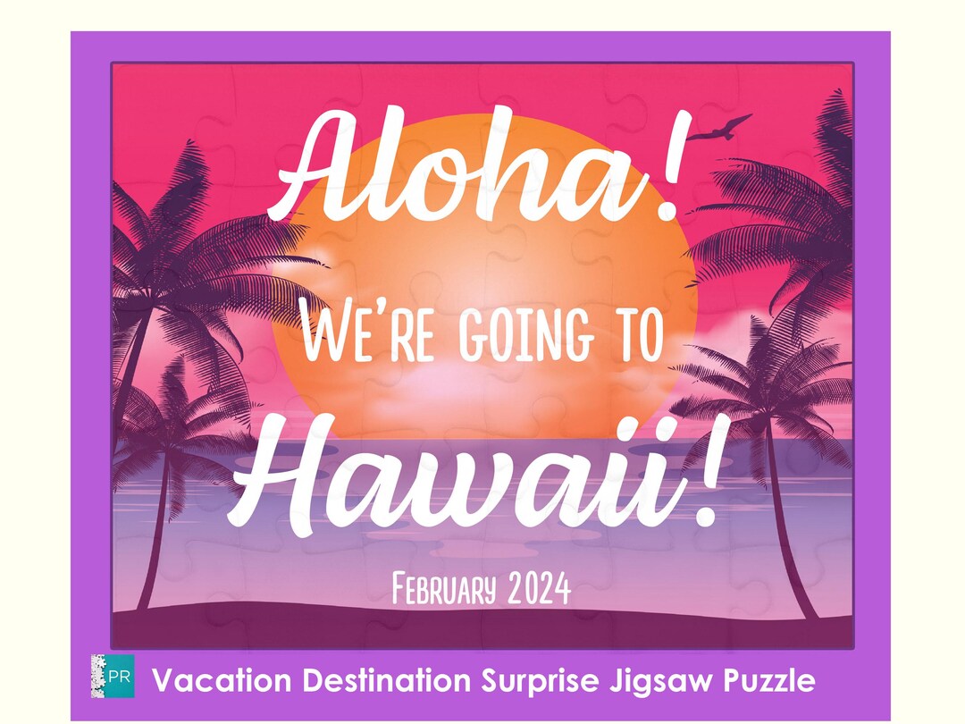 Beach Vacation Reveal Puzzle | Personalized Surprise Jigsaw for ...