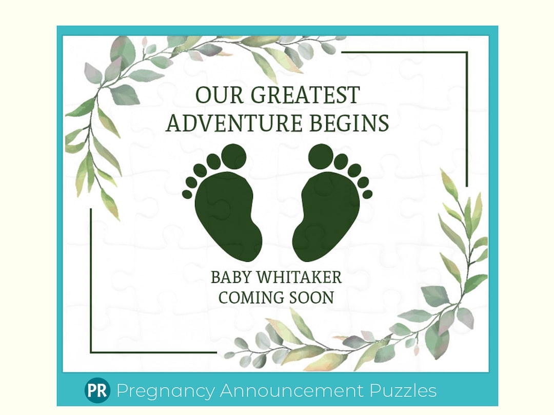 Pregnancy Announcement Jigsaw Puzzle With Custom Message, Nature Theme ...