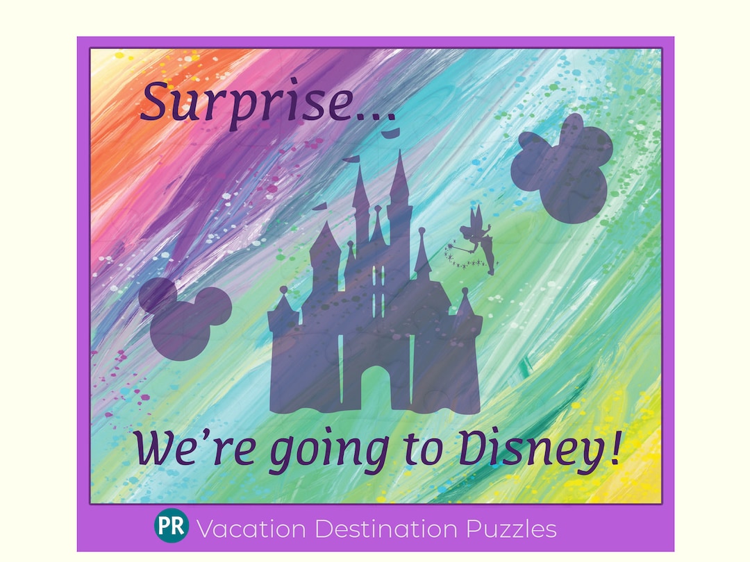 Surprise Disney Trip Puzzle Reveal, Vacation Announcement, Disneyland ...
