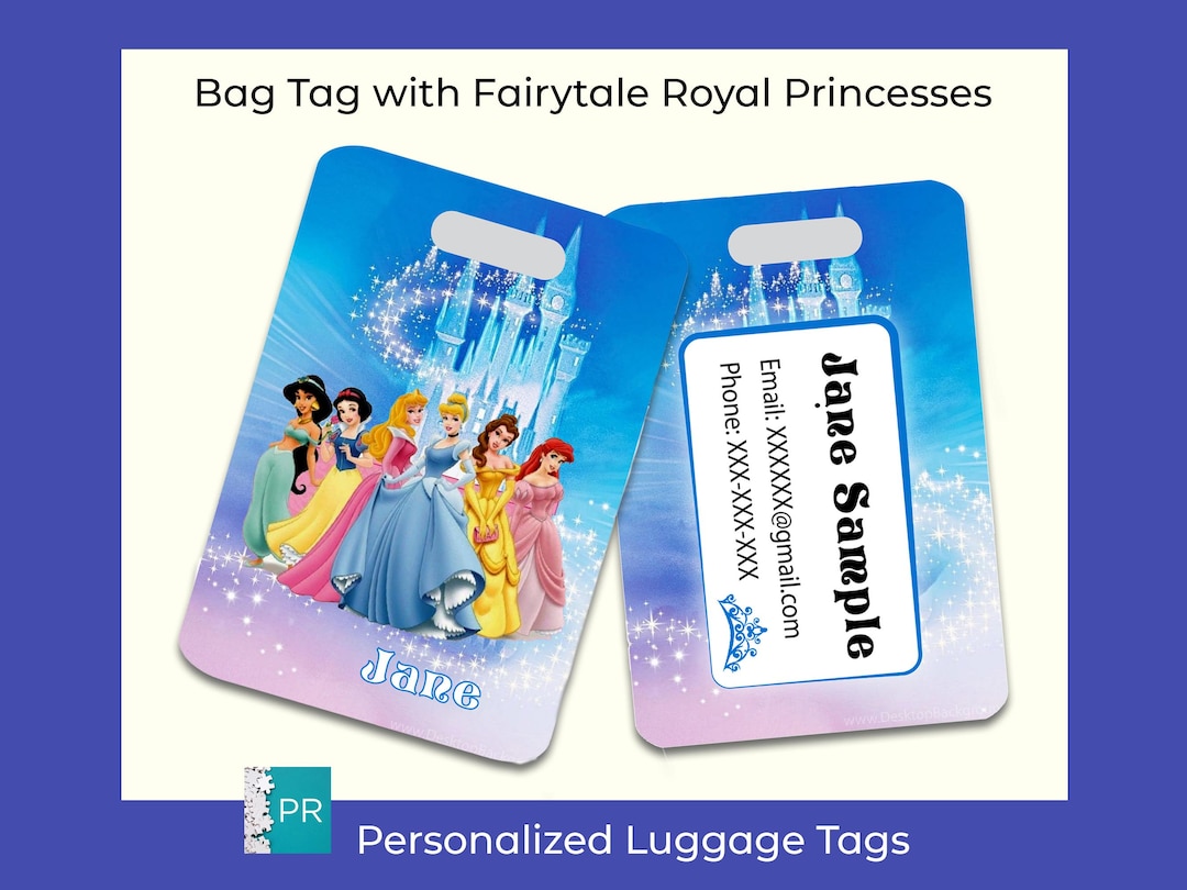 Personalized Princess Luggage Tag: Fairytale Travel Accessories - Etsy