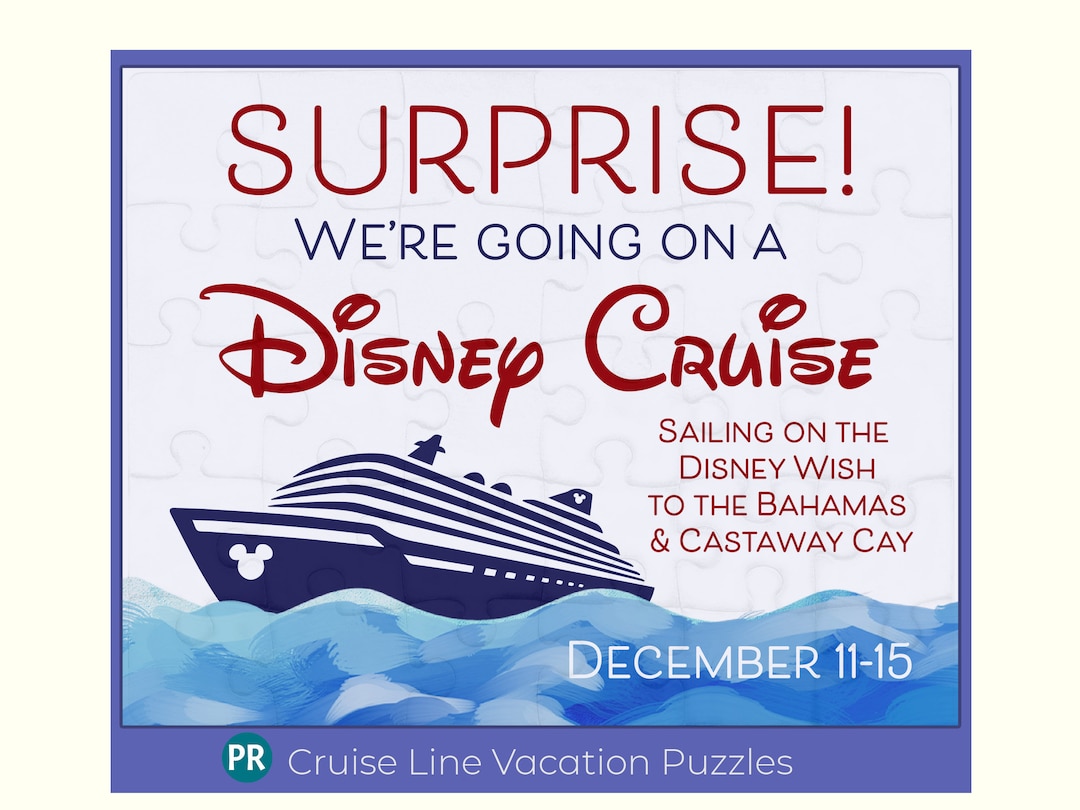 Surprise Disney Cruise Ship Reveal Jigsaw Puzzle With Custom Message ...
