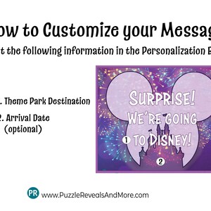 Surprise Disney Trip Reveal Puzzle, Disney Vacation Announcement Puzzle ...