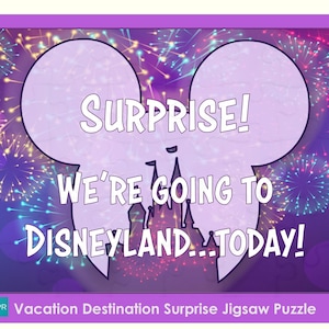 Surprise Disney Trip Reveal Puzzle, Disney Vacation Announcement Puzzle ...