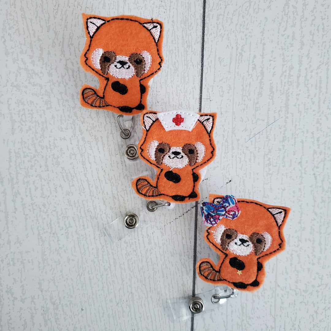 Badge Reel, Red Panda, Red Panda Badge Reel, Retractable Badge Reel, Badge Buddy, Badge Holder ...