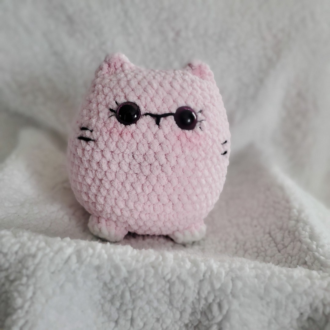 Cute Cat Plush, Fat Cat Stuffy, Pink Cat Plush, Valentines Day Gift - Etsy