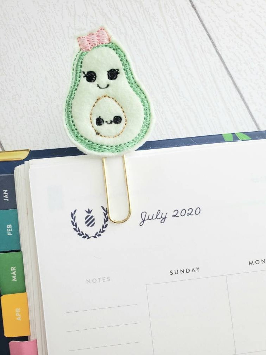Pregnant Avocado Planner Paper Clip - Etsy