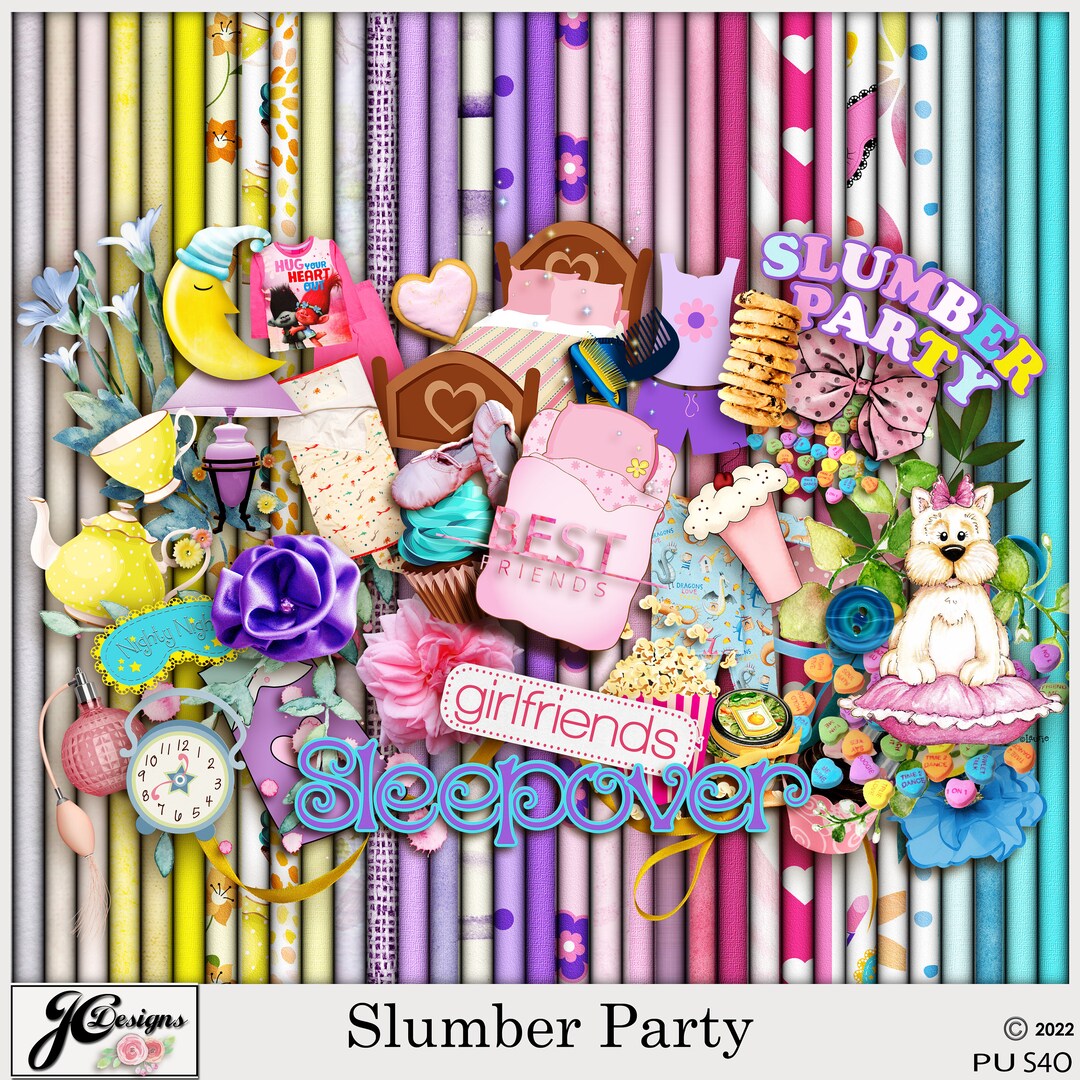 Slumber Party Digital Kit - Etsy