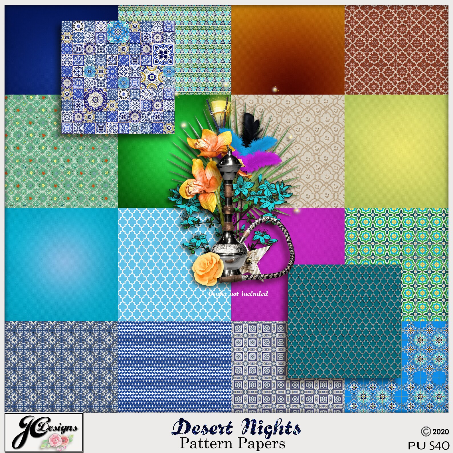 Digital Scrapbook Kit, Desert Nights, 12x12, 300dpi, Digital Scrapbook ...