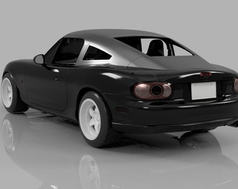 Miata Fastback Hardtop 3D Printable Model V2 220mm Printer - Etsy