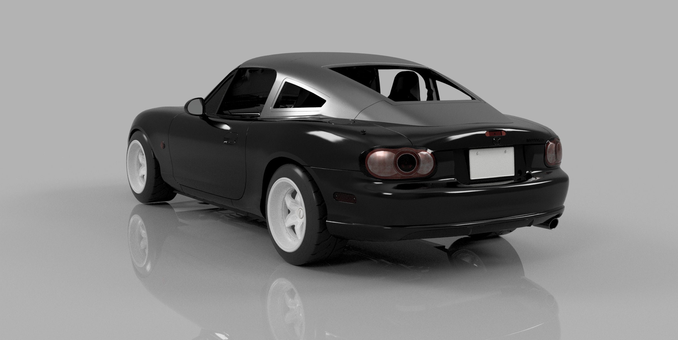 Miata Fastback Hardtop 3D Printable Model V2 - 300mm Printer - Etsy
