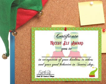 Certificate of Elf Adoption Christmas Theme Ready to Print - Etsy