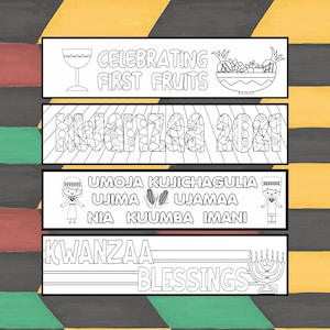 Kwanzaa Coloring Bookmarks Printable Bookmarks to Color Coloring ...
