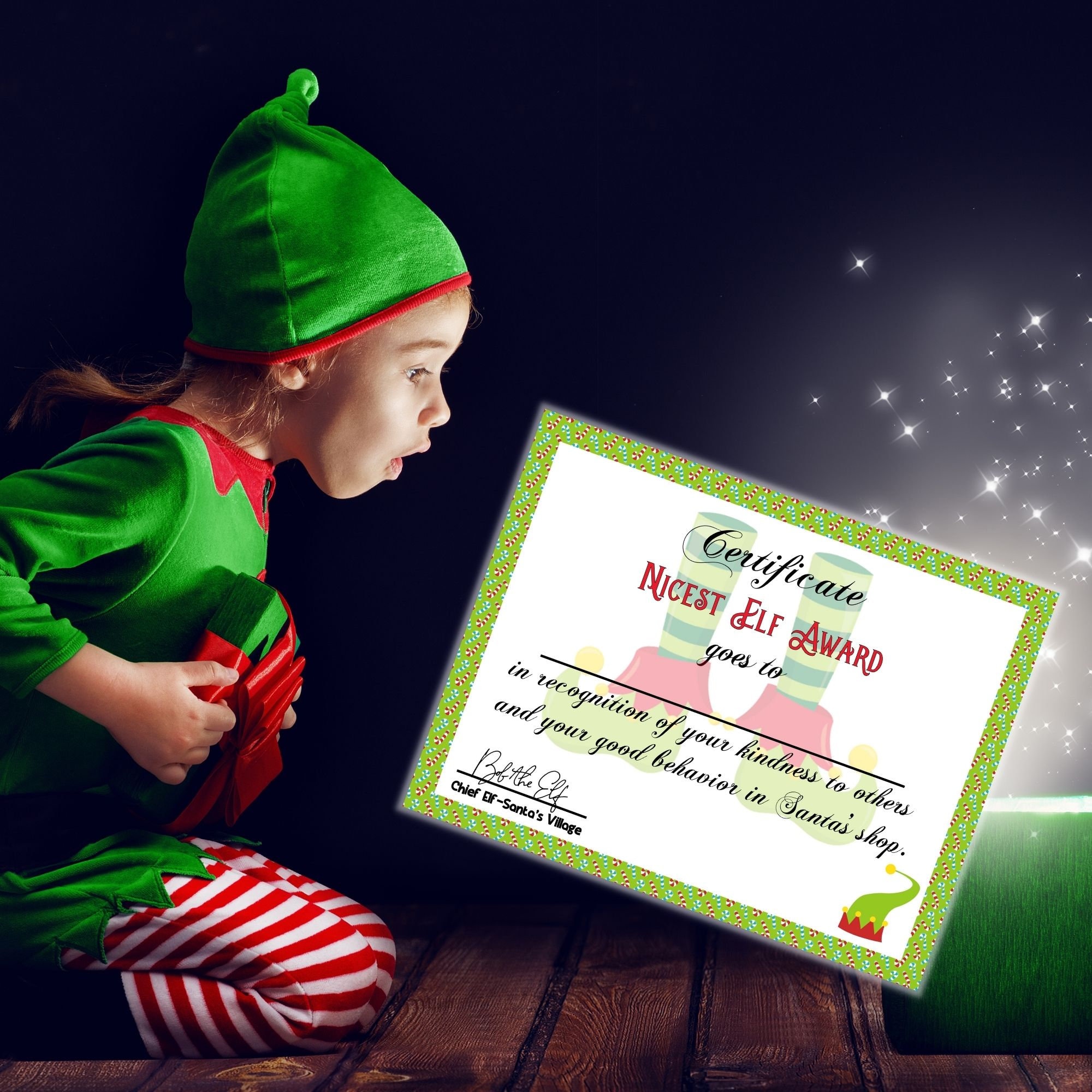 Nicest Elf Award - Nicest Elf Certificate - Christmas Certificate - Elf ...