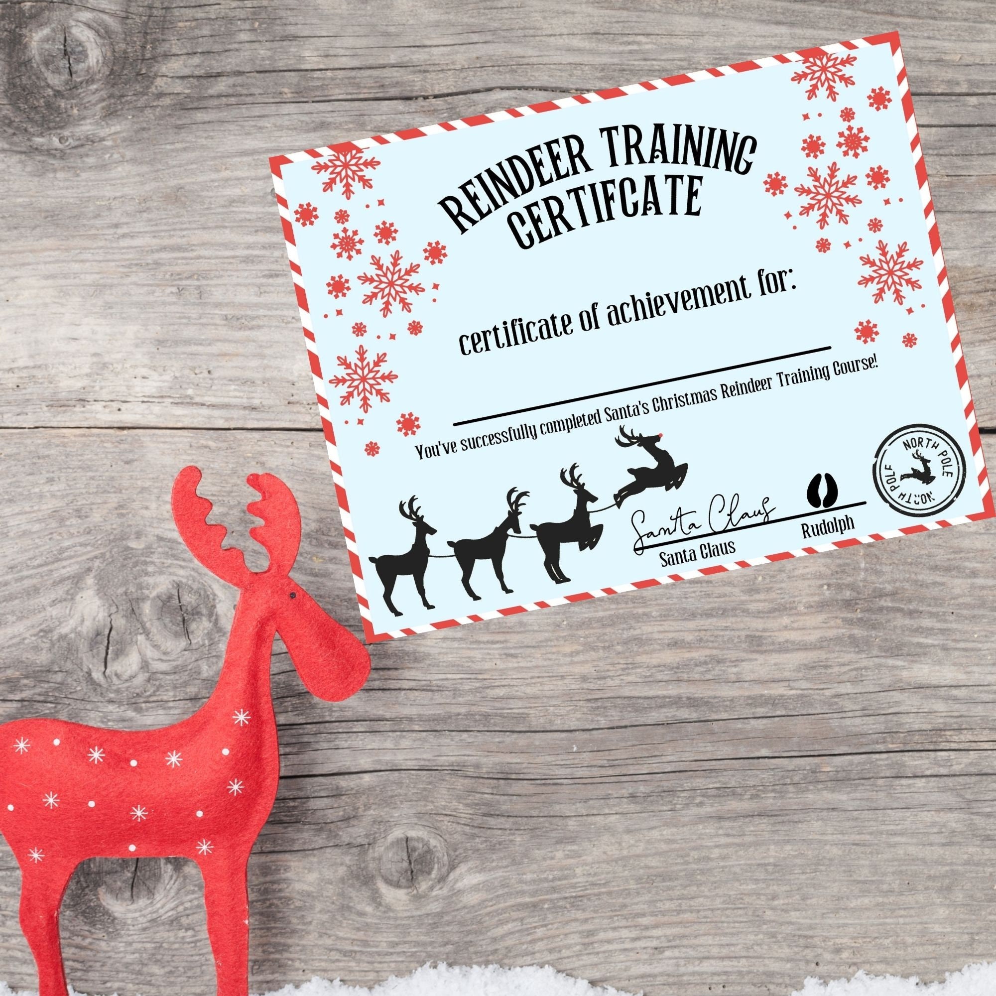 Reindeer Training Certificate - Christmas Certificate for Kids - Etsy