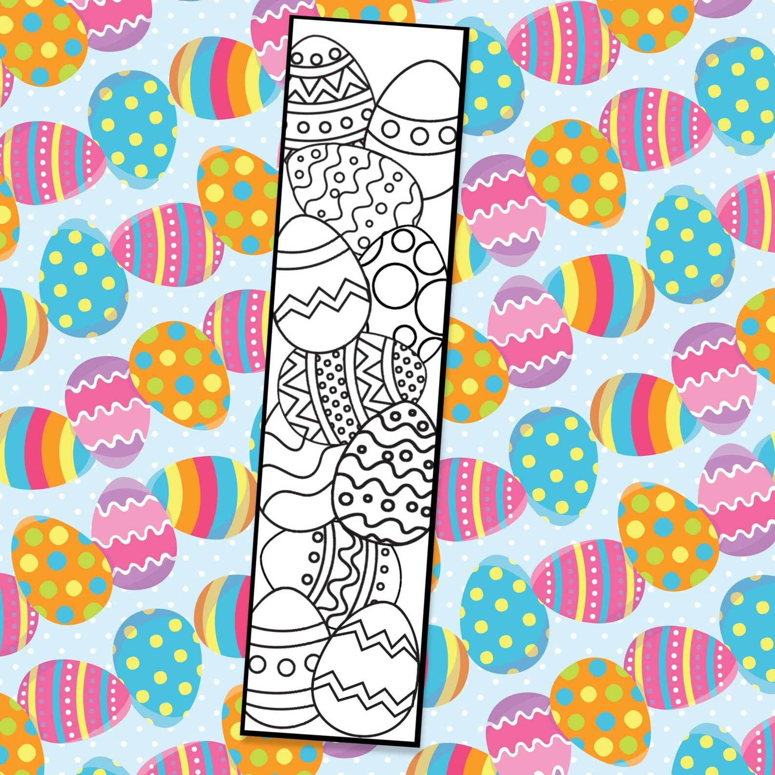 Easter Kids Coloring Bookmarks, Printable Bookmarks - Etsy