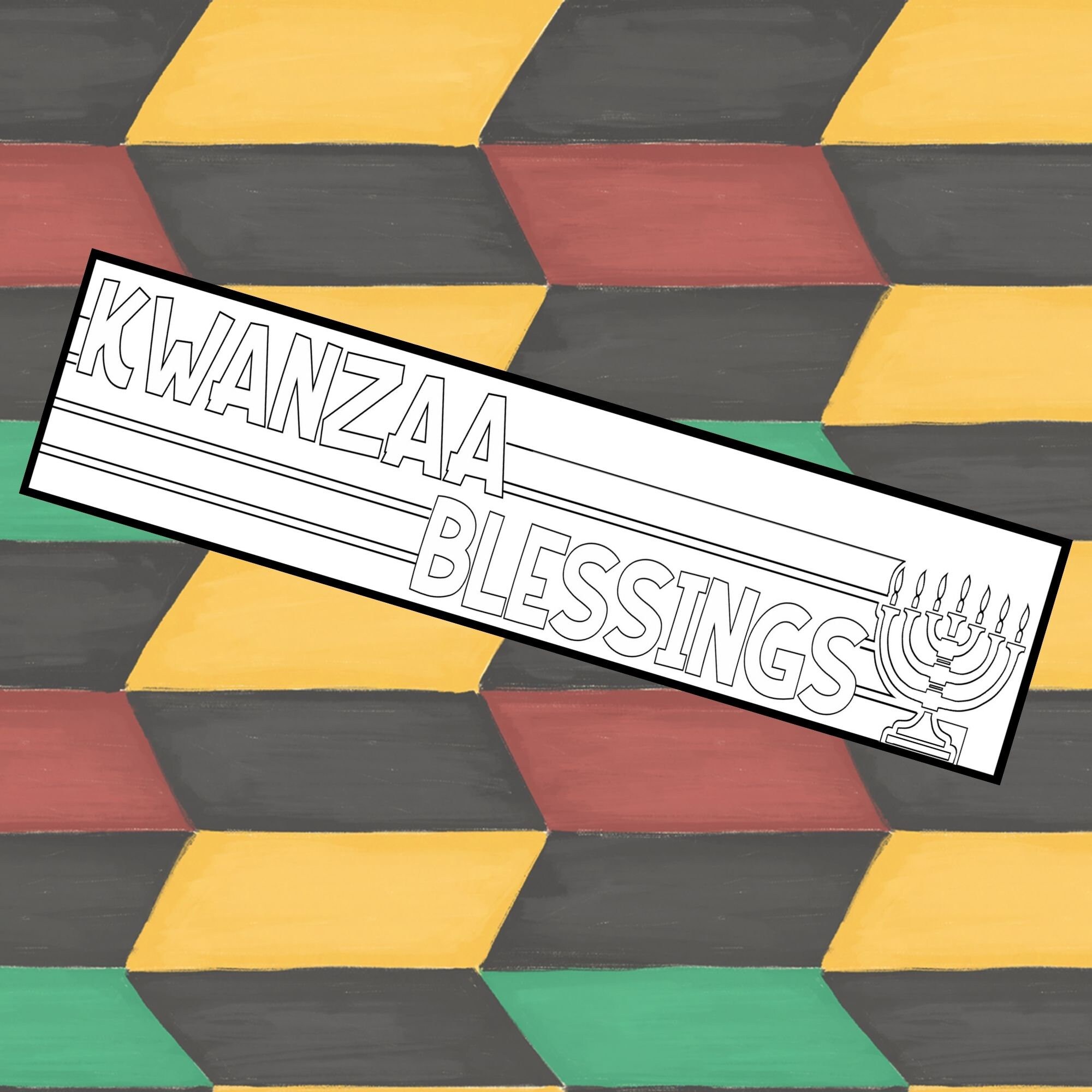Kwanzaa Coloring Bookmarks Printable Bookmarks to Color Coloring ...